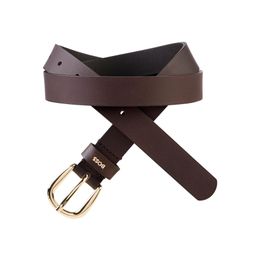 Lederg&uuml;rtel BOSS "Laci-BOSS-G Sz25", Damen, Gr. 80, schwarz braun 201, Leder, unifarben, G&uuml;rtel Lederg&uuml;rtel, aus italienischem Rindsleder