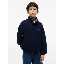Sweatshirt Tommy Hilfiger, Jungen, Gr. 7 (122), schwarz night navy, Sweatware, Obermaterial: 100% Baumwolle, unifarben, regular fit normal, Rundhals, eingesetzt B&uuml;ndchen, Sweatshirts Sweatshirt, Kinder bis 16 Jahre