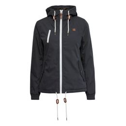 Kurzjacke oxmo "Kurzjacke OXTilda", Damen, Gr. S, grau (dunkelgrau), Obermaterial: 65% Polyester PES. 35% Baumwolle CO., Jacken Kurzjacke