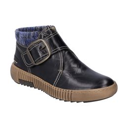 Stiefelette Josef Seibel "Maren 25, schwarz-kombi", Damen, Gr. 38, schwarz (schwarz, kombi), Obermaterial: 80% Rindsleder Leather cow. 20% Textilmaterial TEXMAT., Schuhe Stiefelette