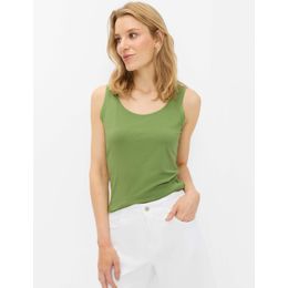 Kurzarmshirt Brax "Style SILVY", Damen, Gr. 38, gr&uuml;n (grasgr&uuml;n), 47% Baumwolle, 47% Modal, 6% Elasthan, Rundhals, Shirts