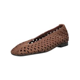 Ballerina Pavement "Pavement Ballerinas Textil", Damen, Gr. 37, braun, Textil, Schuhe Ballerina