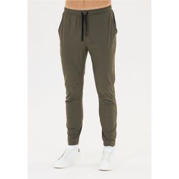 Sporthose Virtus "Alonso V2", Herren, Gr. L, US-Gr&ouml;&szlig;en, gr&uuml;n, olivgr&uuml;n, 79% Polyamid, 21% Elasthan, unifarben, Hosen Sporthose, mit 4-Wege-Stretch und Keep-Dry-Funktion