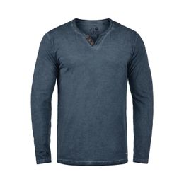 !Solid V-Shirt SOLID "V-Shirt SDTinox", Herren, Gr. M, blau (insignia b), Obermaterial: 100% Baumwolle CO., Shirts