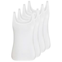Sassa Mode Achseltop SASSA "4er Sparpack Top CASUAL COMFORT", Damen, Gr. 36, N-Gr, wei&szlig; (wei&szlig; wei&szlig;), Obermaterial: 95% Baumwolle CO. 5% Elasthan EL., Unterhemden