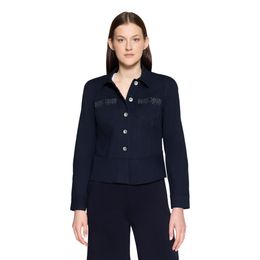 Jackenblazer Betty Barclay "Damen langarm", Damen, Gr. 36, dunkelblau, Denim/Jeans, Obermaterial: 71% Baumwolle, 26% Polyester, 3% Elasthan, sehr schmal normal, Blazer