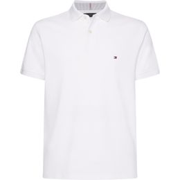 Tommy Hilfiger Big & Tall Poloshirt "BT-1985 REGULAR POLO", Herren, Gr. 4XL, wei&szlig;, Piqu&eacute;, Obermaterial: 96% Baumwolle, 4% Elasthan, TOMMY HILFIGER BIG & TALL, regular fit normal, Shirts, Gro&szlig;e Gr&ouml;&szlig;en