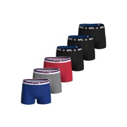 Boxershorts NFL "Boxershort NFL 6pk Boxers 6er Pack", Herren, Gr. L, bunt (new york giants, schwarz), Obermaterial: 95% Baumwolle CO. 5% Elasthan EL., Unterhosen