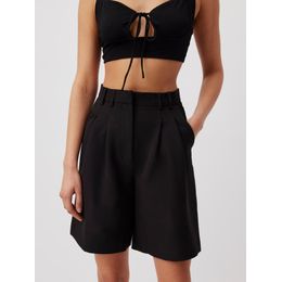 Shorts LEGER "Athina, LeGer by Lena Gercke", Damen, Gr. 40, N-Gr, schwarz, Web, Obermaterial: 93% Polyester, 7% Elasthan, normal knieumspielend, Hosen Shorts
