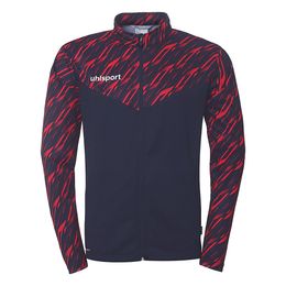 Trainingsjacke Uhlsport "Trainingsjacke Progressive 28 Poly Kids", M&auml;dchen, Gr. 116, blau (marine, rot), Obermaterial: 100% Polyester Pol. recyc.., Jacken Trainingsjacke