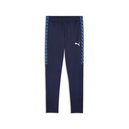 Trainingshose Puma "TEAMLIGA26 TRAINING PANTS", Herren, Gr. L, N-Gr, Puma navy, Puma wei&szlig;, blau horizon, Sweatware, Obermaterial: 100% Polyester, mehrfarbig, slim fit normal, Hosen Trainingshose, atmungsaktives Material, mit DryCELL Technologie, Slim Fit Passform