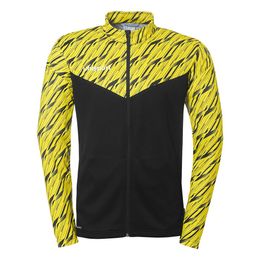Trainingsjacke Uhlsport "Trainingsjacke Progressive 28 Poly Kids", M&auml;dchen, Gr. 116, schwarz (schwarz, limonengelb), Obermaterial: 100% Polyester Pol. recyc.., Jacken Trainingsjacke