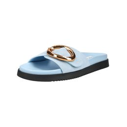 Pantolette Steve Madden "Steve Madden Pantoletten Veloursleder", Damen, Gr. 37, blau, Veloursleder, Schuhe Pantolette