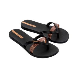 Zehentrenner Ipanema "Ipanema KIREI CHIC FEM", Damen, Gr. 35/36, schwarz, beige, Synthetik, Schuhe Zehentrenner, f&uuml;r Alltag, mit leicht profiliertem Laufsohlenprofil