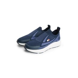 Tommy Jeans Herren Slip-On Sneaker "TJM KNITTED RUNNER", Gr. 44dunkelblau, Lederimitat, Textil, Schuhe, Slipper, Halbschuh, Schlupfschuh mit