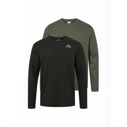 Kurzarmhemd Kappa "Kappa T-shirt KMLogo", Herren, Gr. L, Normalgr&ouml;&szlig;en, schwarz, gr&uuml;n schwarzish, Obermaterial: 100% Baumwolle, Hemden