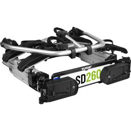 Eufab SD260 Fl&uuml;gelt&uuml;r Fahrradtr&auml;ger 2 Fahrr&auml;der 60 kg E-Bike geeignet silber - Fahrradtr&auml;ger f&uuml;r Anh&auml;ngerkupplungen