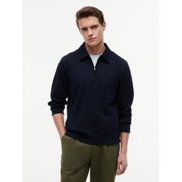 Sweatshirt Tommy Hilfiger "ESSENTIAL TERRY POCKET 1/4 ZIP", Herren, Gr. L, desert sky, Sweatware, Obermaterial: 100% Baumwolle, normal normal, Sweatshirts Sweatshirt
