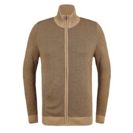 Strickjacke Blend "Strickjacke BHLonder", Herren, Gr. XXL, braun (kelp), Obermaterial: 50% Polyacryl PAN. 50% Viskose CV., Strickjacken Strickjacke