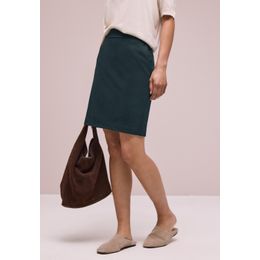 Midirock Street One "Style Happy", Damen, Gr. 38, deep bound gr&uuml;n, Web, Obermaterial: 85% Viskose, 13% Polyester, 2% Elasthan, unifarben, k&ouml;rpernah kniefrei, R&ouml;cke, Sommerrock mit Paperbag-Bund