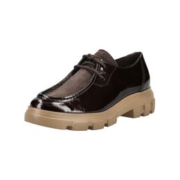Schn&uuml;rschuh Paul Green "Paul Green Halbschuhe Leder", Damen, Gr. 37, moro, Leder, Schuhe Schn&uuml;rschuh