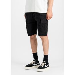 Shorts Alpha Industries "Airman Short", Herren, Gr. 28, Normalgr&ouml;&szlig;en, schwarz, Obermaterial: 98% Baumwolle, 2% Elastan. Futter: 100% Baumwolle, Hosen Shorts
