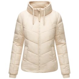Steppjacke Navahoo "Liebesfee 14", Damen, Gr. L (40), beige (cream), Obermaterial: 100% Polyester. Futter: 100% Polyester. &Auml;rmelfutter: 100% Polyester. Wattierung: 100% Polyester, figurumspielend h&uuml;ftbedeckend, hoch geschlossener Ausschnitt, &Auml;rmel ohne &Auml;rmelschlitz Rippstrickb&uuml;ndchen, Jacken Steppjacke, gesteppte Damen &Uuml;bergangsjacke mit wattiertem Stehkragen