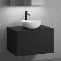 neoro n50 Unterschrank B: 80 cm mit 1 Auszug, Waschtisch &Oslash; 40 cm wei&szlig; matt,, BN0064WM+BN0432BM+BN0402BM,