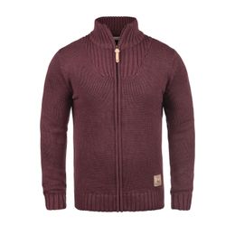 !Solid Strickjacke SOLID "Strickjacke SDPoul", Herren, Gr. M, rot (wine r mel), Obermaterial: 50% Baumwolle CO. 50% Polyacryl PAN., Strickjacken Strickjacke