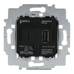 BUSCH-JAEGER Netzteil-Einsatz USB A+C 6475 U (2CKA006400A0398)
