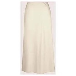 Madeleine Mode Midirock MADELEINE "Midirock Midi Satinrock f&uuml;r elegante Anl&auml;sse", Damen, Gr. 46, wei&szlig; (perlwei&szlig;), Obermaterial: 100% Polyester PES., Modern, normal, R&ouml;cke, Satin