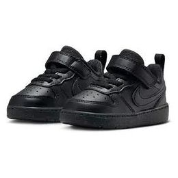 Sneaker Nike SPORTSWEAR "COURT BOROUGH LOW RECRAFT (TD)", M&auml;dchen, Gr. 22, schwarz (schwarz, schwarz), Synthetik, Textil, Schuhe Sneaker, Design auf den Spuren des Air Force 1, f&uuml;r Kinder