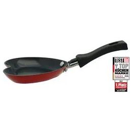 Cr&ecirc;pepfanne ELO BASIC "Mini Herzpfanne", rot, B:14,5cm H:2cm L:24cm &Oslash;:14cm, Pfannen, Schwarzer Kunststoffgriff mit Flammschutz