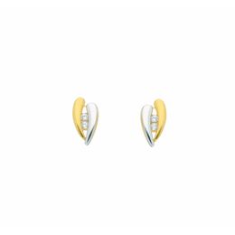 Adelia&acute;s Paar Ohrh&auml;nger ADELIA&acute;S "Ohrstecker Ohrringe 333 Gold ( 8K ) mit Zirkonia", silber, Ohrringe, Damen, Damen, Gold, Goldohrringe