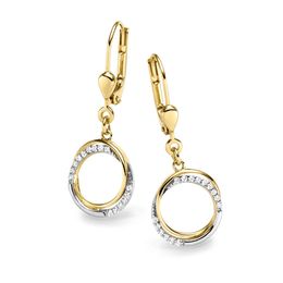 Adelia&acute;s Paar Ohrh&auml;nger ADELIA&acute;S "Ohrh&auml;nger Ohrringe aus 333 Gelbgold", gold, Ohrringe, Damen, Damen, Gold, mit Zirkonia