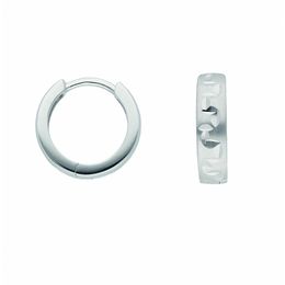 Adelia&acute;s Paar Creolen ADELIA&acute;S "Creolen Ohrringe 333 Wei&szlig;gold ( 8K )", silber, Ohrringe, Damen, Damen, Gold, Goldohrringe
