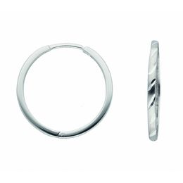 Adelia&acute;s Paar Creolen ADELIA&acute;S "Creolen Ohrringe 333 Wei&szlig;gold ( 8K )", silber, Ohrringe, Damen, Damen, Gold, Goldohrringe