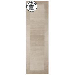 Wollteppich Theko "Gabbeh Super, Handweb, auch als L&auml;ufer erh&auml;ltlich, reine Wolle" Gr. 13, beige, B:90cm H:9mm L:250cm, Wolle, Teppiche, Schlafzimmer, Wohnzimmer, Esszimmer, auch als Bettumrandung