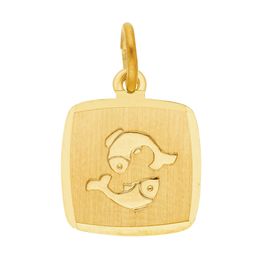 Adelia&acute;s Kettenanh&auml;nger ADELIA&acute;S "333 Gold Sternzeichen Anh&auml;nger Fisch", gold, Schmuckanh&auml;nger, Damen, Fische, Gold, Kettenanh&auml;nger, Goldschmuck f&uuml;r Damen & Herren