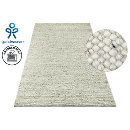 Wollteppich OTTO HOME "Wolly, Wolle" Gr. 8, beige (naturgrau), B:300cm H:14mm L:400cm, Wolle, Teppiche, handgewebt, Handweb Teppiche, Wohnzimmer, Schlafzimmer, Esszimmer