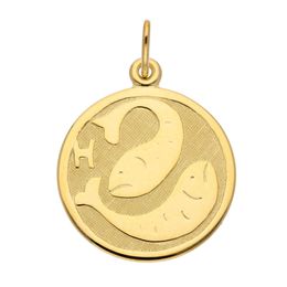 Adelia&acute;s Kettenanh&auml;nger ADELIA&acute;S "333 Gold Sternzeichen Anh&auml;nger Fisch &Oslash; 16 mm", gold, Schmuckanh&auml;nger, Damen, Fische, Gold, Kettenanh&auml;nger, Goldschmuck f&uuml;r Damen & Herren