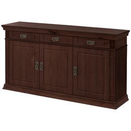 Sideboard OTTO HOME "Vinales", braun (dunkelbraun), B:158cm H:83cm T:39cm, Massivholz, Sideboards, Sideboard, Kommode, Breite 158 cm