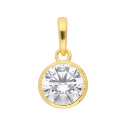 Adelia&acute;s Kettenanh&auml;nger ADELIA&acute;S "333 Gold Anh&auml;nger &Oslash; 9,5 mm", gold, Schmuckanh&auml;nger, Damen, mit Zirkonia, Gold, Kettenanh&auml;nger, mit Zirkonia Goldschmuck f&uuml;r Damen