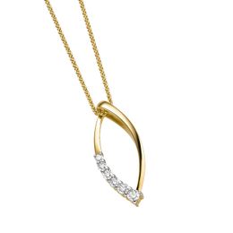 Adelia&acute;s Kettenanh&auml;nger ADELIA&acute;S "Anh&auml;nger aus 333 Gelbgold", gold, Schmuckanh&auml;nger, Damen, Gold, Kettenanh&auml;nger, mit Zirkonia