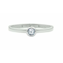 Adelia&acute;s Solit&auml;rring ADELIA&acute;S "Solit&auml;rring 585 Wei&szlig;gold ( 14K ) mit Zirkonia" Gr. 50, silber, Fingerringe, Damen, 50, Gold, Goldring Diamant