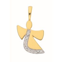 Adelia&acute;s Kettenanh&auml;nger ADELIA&acute;S "Engelanh&auml;nger 585 Gold ( 14K ) mit Zirkonia", silber, Schmuckanh&auml;nger, Damen, mit Zirkonia, Gold, Kettenanh&auml;nger, Goldanh&auml;nger Engel