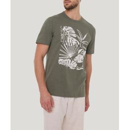 T-Shirt Pierre Cardin "T-shirt RH", Herren, Gr. XL, gr&uuml;n (dusty olive), Jersey, Obermaterial: 100% Baumwolle, bedruckt, regular fit taillenbedeckt, Rundhals, gerader Abschluss, Shirts T-Shirt, mit Front Print
