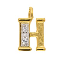 Adelia&acute;s Buchstabenanh&auml;nger ADELIA&acute;S "585 Gold Buchstabenanh&auml;nger", gold, Schmuckanh&auml;nger, Damen, 0,02 VVS = sehr sehr kleine Einschl&uuml;sse mit Diamant, Gold, mit Diamant Goldschmuck f&uuml;r Damen & Herren