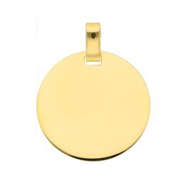 Adelia&acute;s Kettenanh&auml;nger ADELIA&acute;S "333 Gold Gravurplatte Anh&auml;nger &Oslash; 18 mm", gold, Schmuckanh&auml;nger, Damen, Gold, Kettenanh&auml;nger, Goldschmuck f&uuml;r Damen
