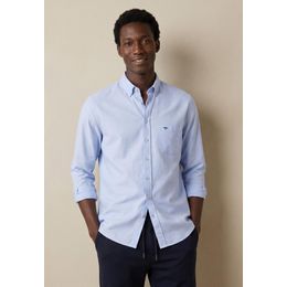 Langarmhemd Fynch-Hatton, Herren, Gr. XXL (60/62), N-Gr, blau (hellblau), Web, Obermaterial: 100% Baumwolle, bequem h&uuml;ftbedeckend, hoch geschlossener Ausschnitt, 2-Knopf-Manschette, Hemden, bequeme Passform, aus reiner Baumwolle, mit Brusttasche